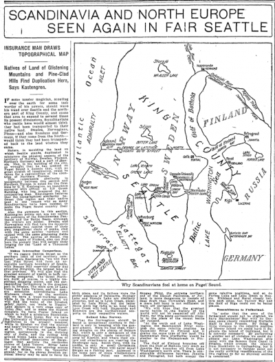 Seattle Map 2: Seattle = Scandinavia – GeologyWriter.com